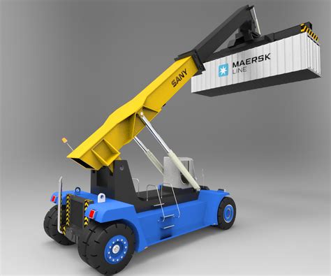 集装箱正面起重机solidworks 2012模型图纸下载 懒石网