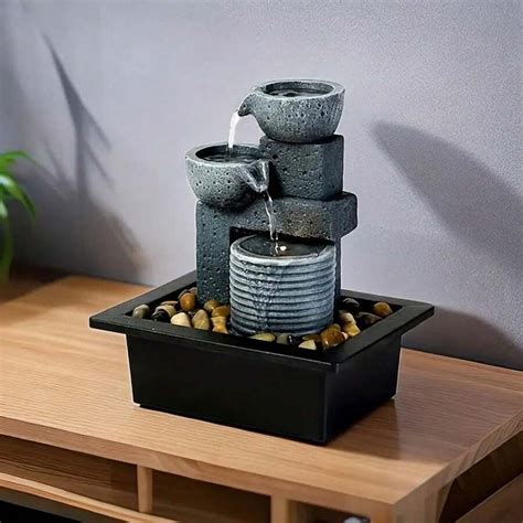 1pc Tabletop Water Fountain Relaxation Tabletop Fountain Indoor