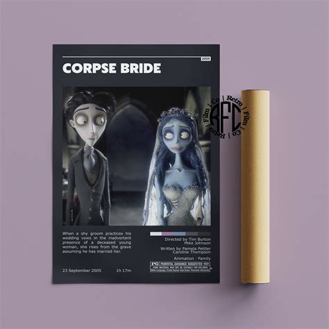 Corpse Bride Retro Vintage Poster Minimalist Movie Poster Retro