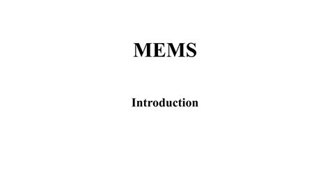1mems Introductionpdf