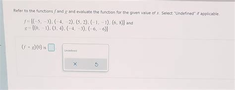Solved Refer To The Functions ∫ And G And Evaluate The