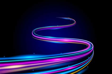 추상 네온 불빛 벽지 테마 무료 벡터