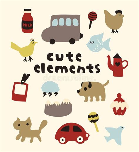 Cute Elements Stock Illustrations 392859 Cute Elements Stock