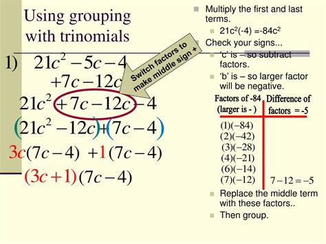 PPT FACTORING TRINOMIALS With Leading Coefficient PowerPoint Presentation ID