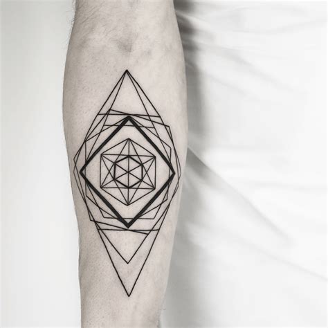 Geometric Blackwork Pattern Tattoo • Tattoodo