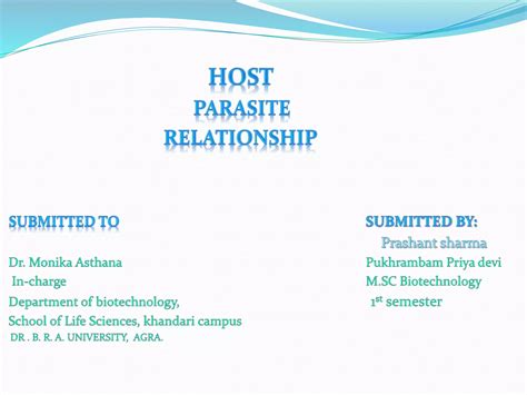 Host Parasite Relationship Pptx Infectious Diseases Diseases And