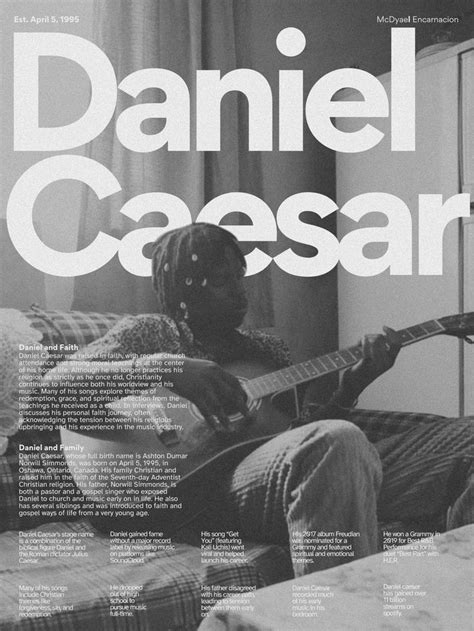 Daniel Caesar Poster Music Poster Design Music Poster Graphic Poster