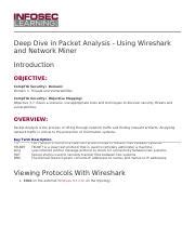 Infosec Learning Deep Dive In Packet Analysis Using Wireshark And
