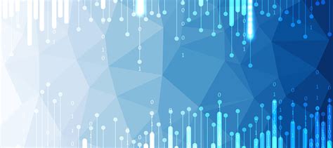 Bytes Of Binary Code Run Through Network Abstract Futuristic Technology