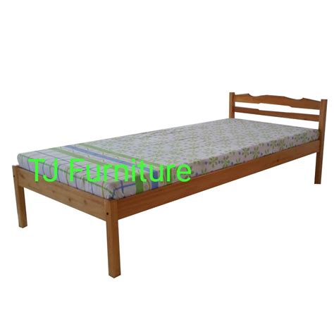 Jual Ranjang Tempat Tidur Kayu Single Bed Kayu No 4 Uk 90 X200