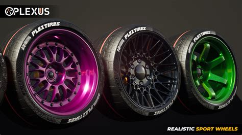Realistic Sport Wheels Unreal Engine Asset Store Plexus