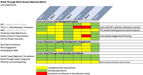 Lean Maturity Matrix