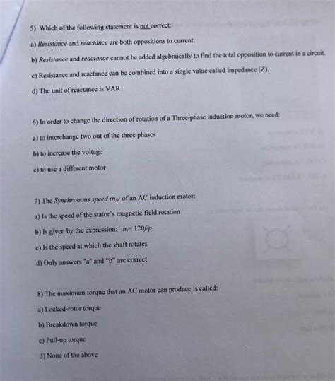 Solved 1 Determine The Synchronous Speed Of A 6 Pole Ac
