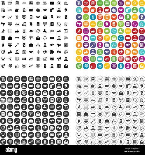 100 Interaction Icons Set Vector Variant Stock Vector Image And Art Alamy