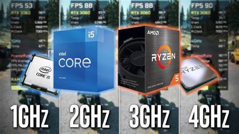 Cpu Clock Speed Comparison 1ghz Vs 2ghz Vs 3ghz Vs 4ghz Test In 10 Games Youtube