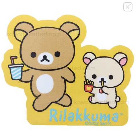Japan San X Vinyl Sticker Rilakkuma And Korilakkuma Fast Food A Kawaii Limited