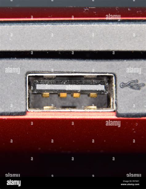 A USB Connector Port On A Laptop Computer Stock Photo Alamy
