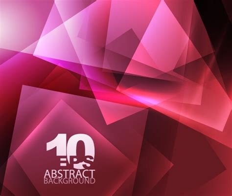 Red Geometric Abstract Background With Overlap Vector Image