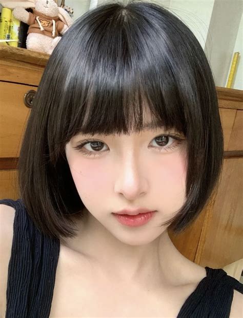 Xiaohongshu Girl Cute Short Hair Asian Id 1516303778