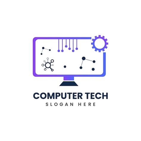 Premium Vector Computer Technology Logo Vector Design Template