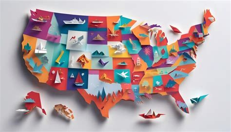Us Map Design Vector Illustration Creative Country Wallpaper Premium