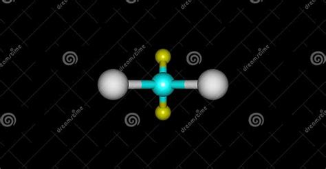 Dichlorodifluoromethane Molecular Structure Isolated On Black Stock Illustration Illustration