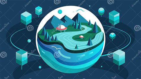 An Immersive Experience Where Data Is Visualized As Rivers Flowing Across A Rotating Sphere