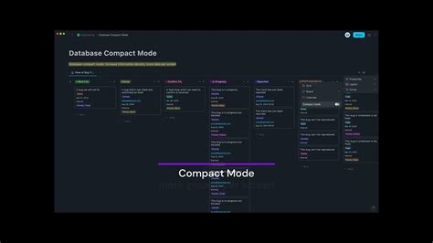 V085 Columns Database Compact Mode Youtube