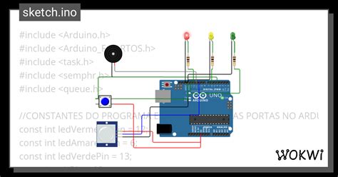 Semáforo Copy Wokwi Esp32 Stm32 Arduino Simulator