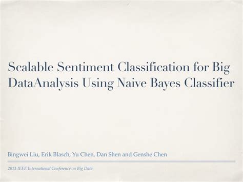 scalable sentiment classification for big data analysis using naive
