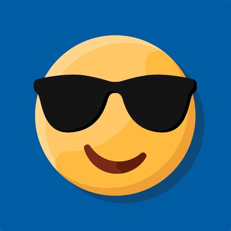 Premium Vector Cool With Sunglasses Cute Emojis Face Vectors