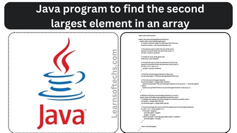 Java Program To Find The Second Largest Element In An Array Learn