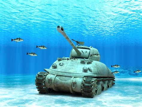 Sherman Tank Underwater By Dazinbane On Deviantart