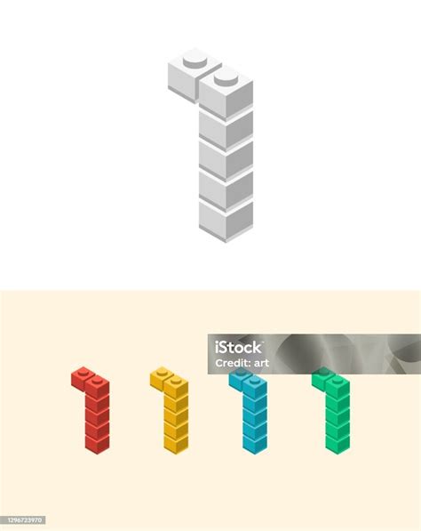 컬러풀한 플라스틱 장난감 벽돌 격리 된 등색 3d 유치 한 블록 글꼴1 벡터 번호 어린이 라벨 생일 및 유치원 포스터 학교 스타일 어린이 잡지 등에 적합합니다 0명에 대한