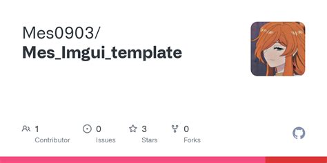 GitHub Mes0903 Mes Imgui Template