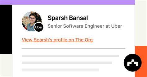 Sparsh Bansal Senior Software Engineer At Uber The Org