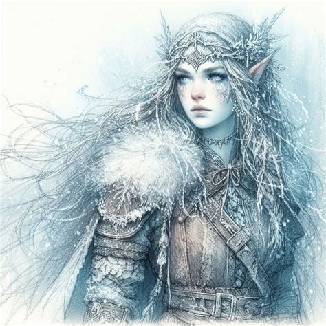 Pin By Metoo On Dandd Character Ideas Snow Elf Female Elf Sea Elf