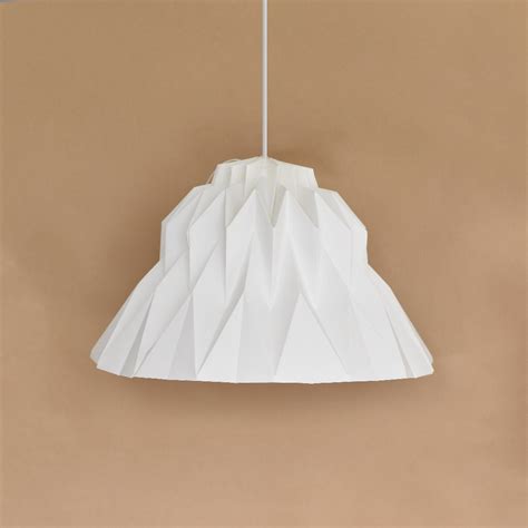 Large Origami Paper Lampshade Luma Cheryl White Pendant Light For