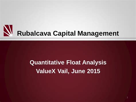 Pdf Rubalcava Capital Quantitative Float Analysis Dokumentips