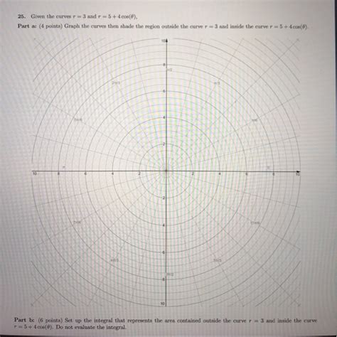 Solved Given The Curves R And R Cos Part Chegg Com