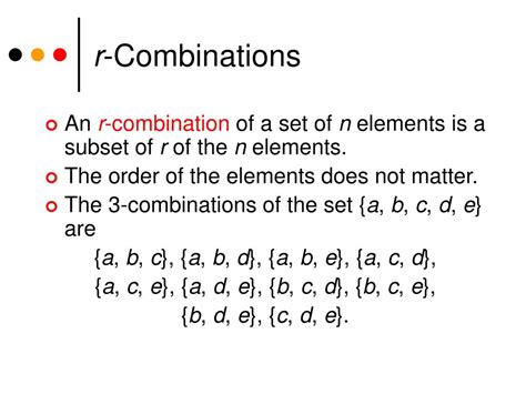 ppt counting subsets of a set combinations powerpoint presentation