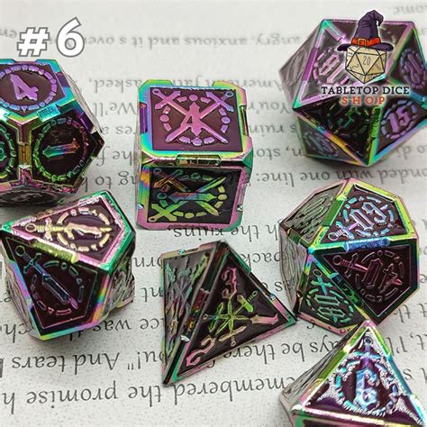 Sword Metal Dnd Dice Set Polyhedral Dice Set D20 Dice Set D20 D12 D8 D6