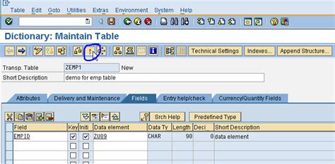 SAP ABAP Study Materials Step By Step Procedure To Create DDIC Tables