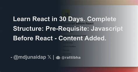 Learn React In 30 Days Complete Structure Thread From Mohammed