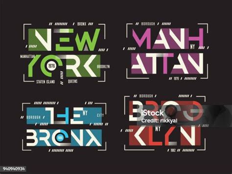 뉴욕 브루클린 브 롱 스 맨해튼 벡터 T셔츠 및 의류 기하학적 디자인 인쇄 술 판화 포스터 뉴욕 시에 대한 스톡 벡터 아트 및 기타 이미지 Istock