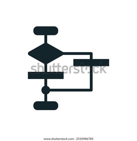 algorithm generating data flowchart representing artificial stock vector royalty free