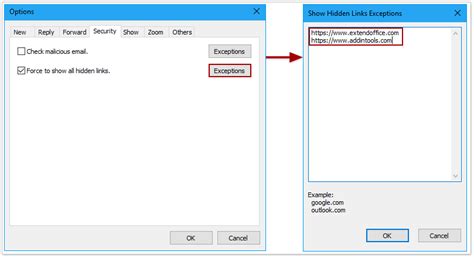 Easily Show Hidden Links In Messages In Outlook