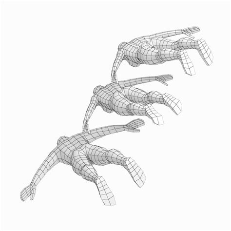 Male And Female Low Poly Base Mesh In A Pose Poly Female Male