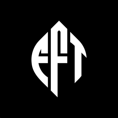 design de logotipo de letra de círculo fft com forma de círculo e elipse letras de elipse fft