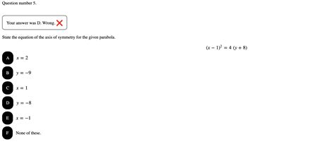 Solved Question Number 5your Answer Was D ﻿wrongstate The